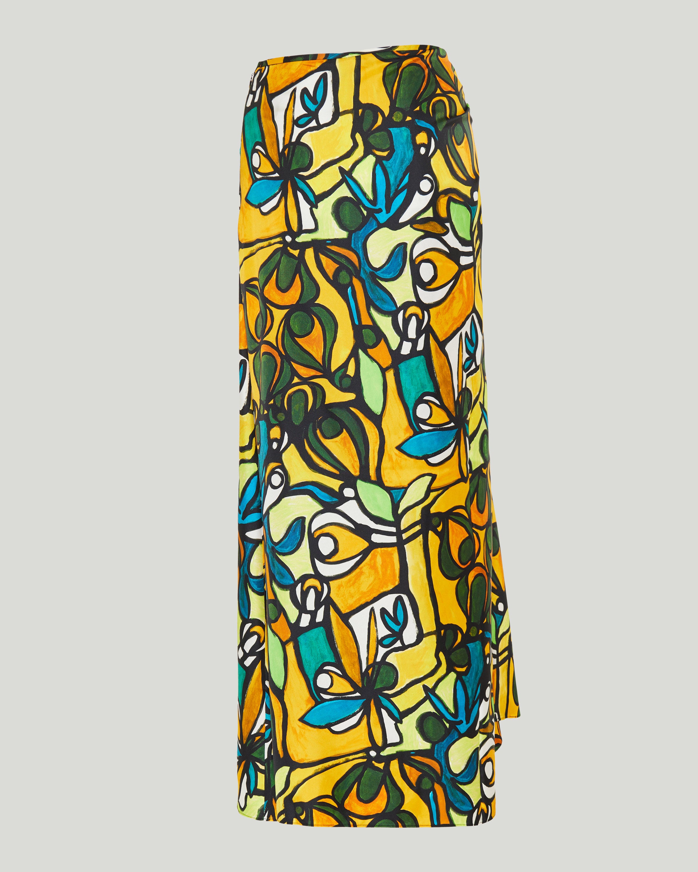 Christopher Esber Printed draped silk maxi skirt – Luisa World